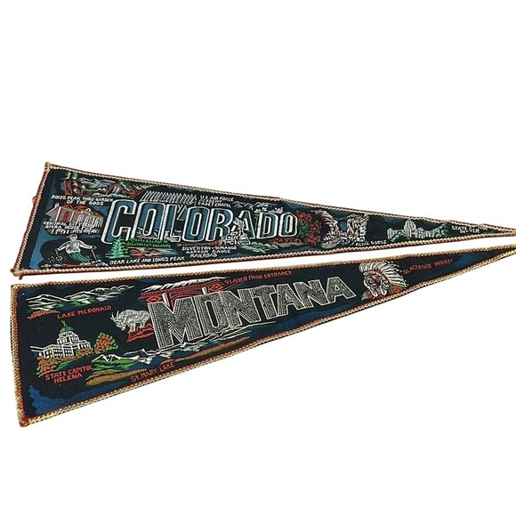 No Brand | Wall Decor | Vintage Colorado And Montana Travel Souvenir ...